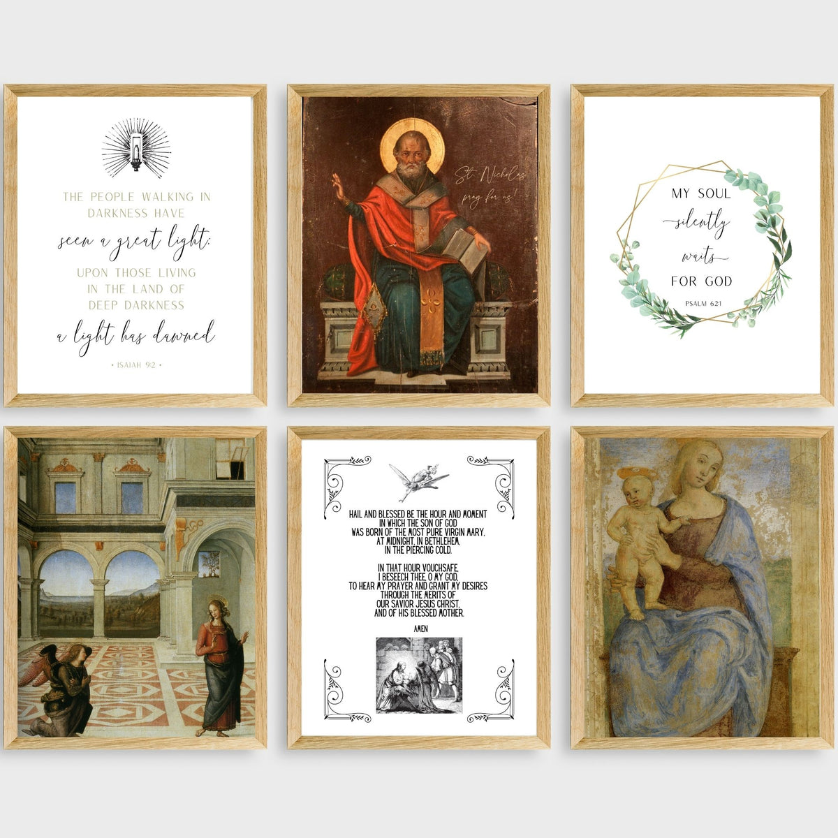Advent Print Collection: Set of 6 Advent Prints. Advent Printable Art ...
