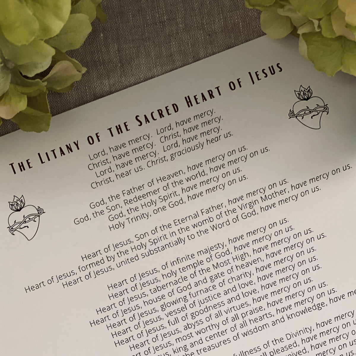 "Litany of the Sacred Heart of Jesus" Digital Print – Joyous Dwelling